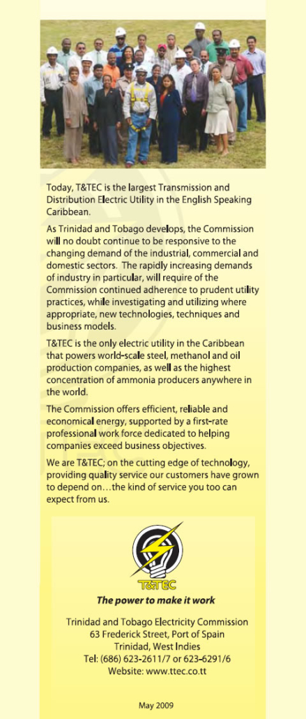 The Nation’s Sole Transmission and Distribution Utility – Trinidad and ...