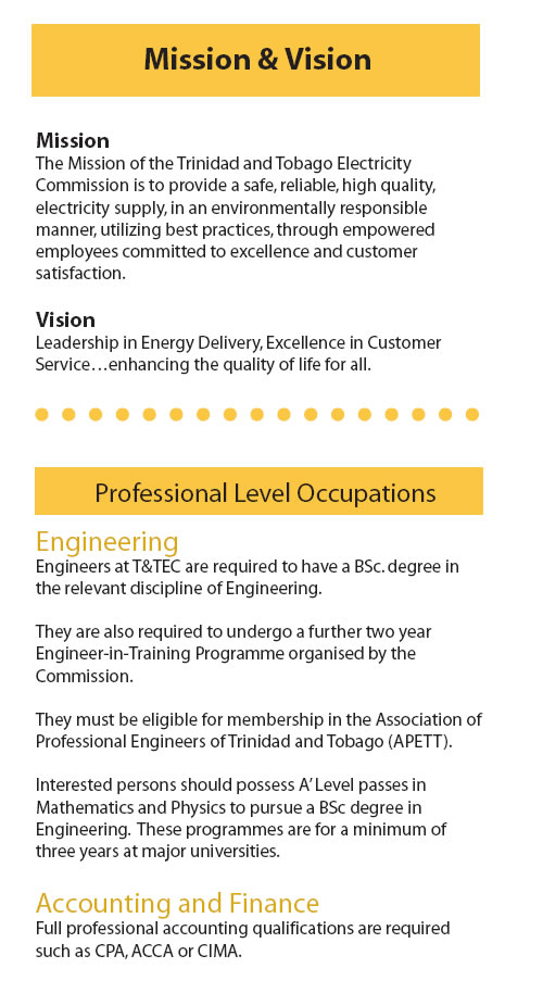 Career Options At The Commission – Trinidad and Tobago Electricity ...