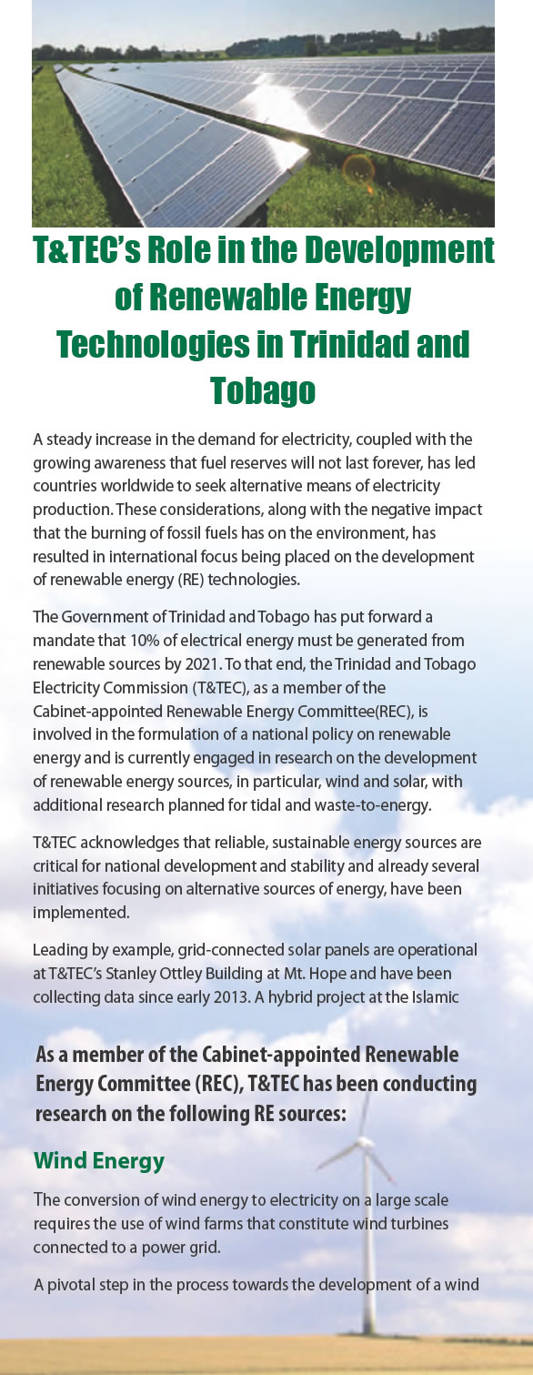 Developing Renewable Technologies In Trinidad And Tobago – Trinidad and ...